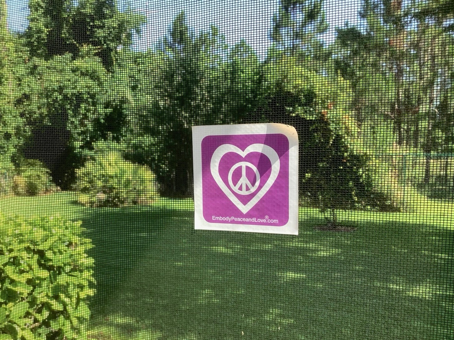 Peace & Love Sticker – Embody Peace and Love